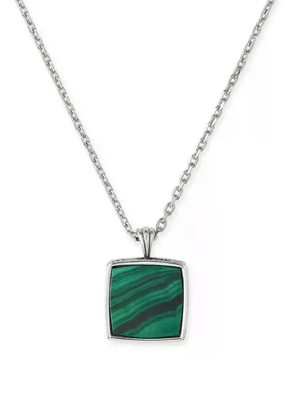 Emanuele Bicocchi Sterling Malachite Amulet Necklace