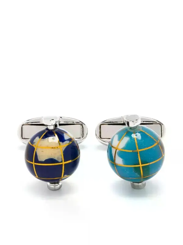 Paul Smith Globe Contrasting Cufflinks - Silver