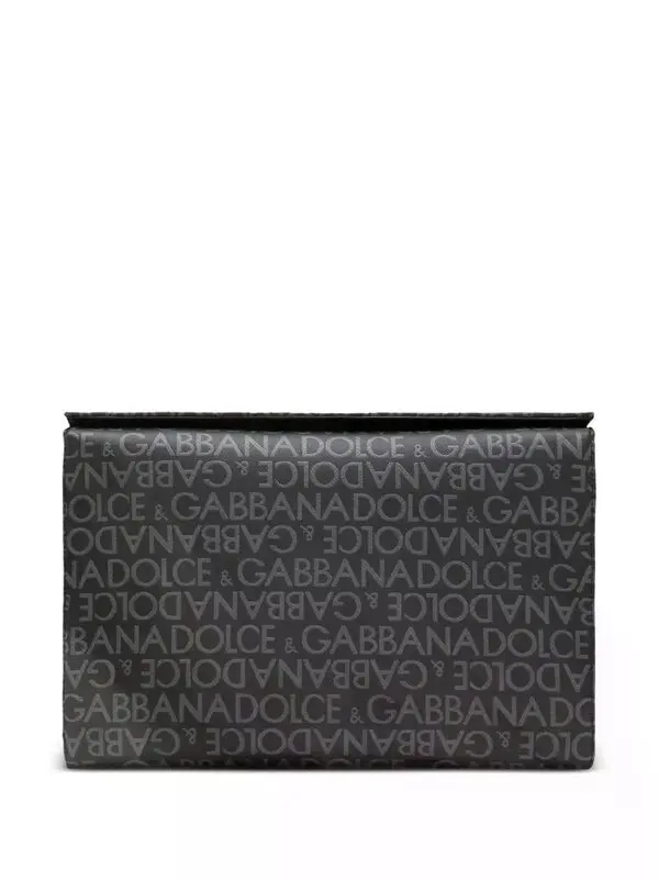 Dolce & Gabbana Logo Print Leather Shoulder Bag