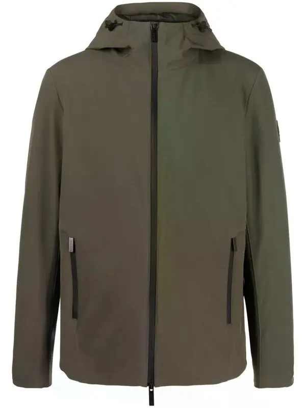 Woolrich Logo Patch Zip-up Hooded Jacket