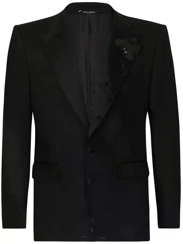Dolce & Gabbana Floral-appliqué Single-breasted Suit