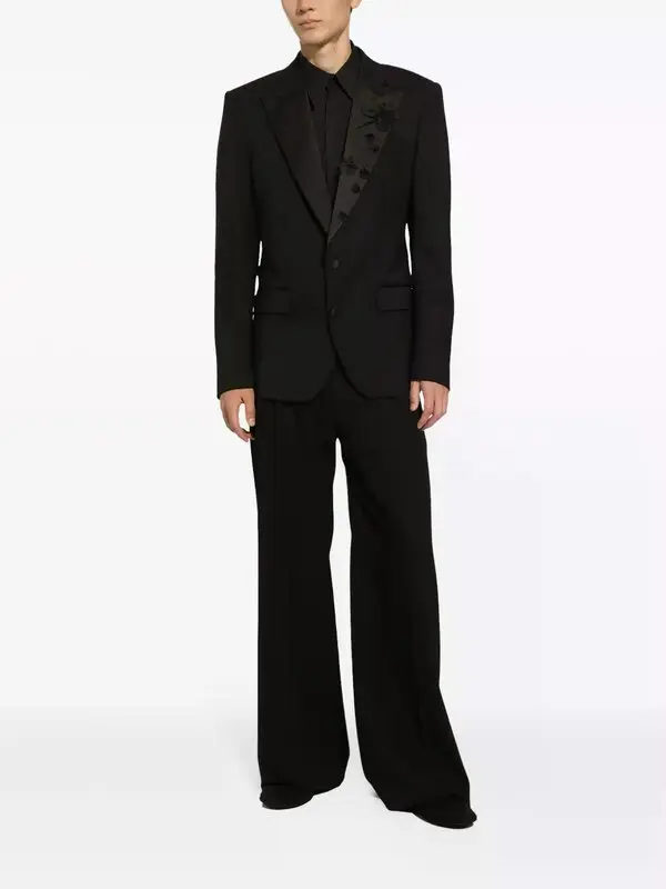 Dolce & Gabbana Floral-appliqué Single-breasted Suit