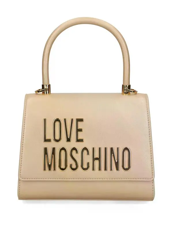 Moschino Logo-lettering Tote Bag - Gold
