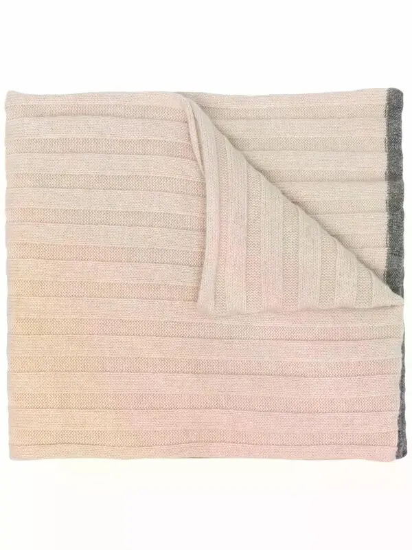 Brunello Cucinelli Ribbed Knit Scarf - Neutrals