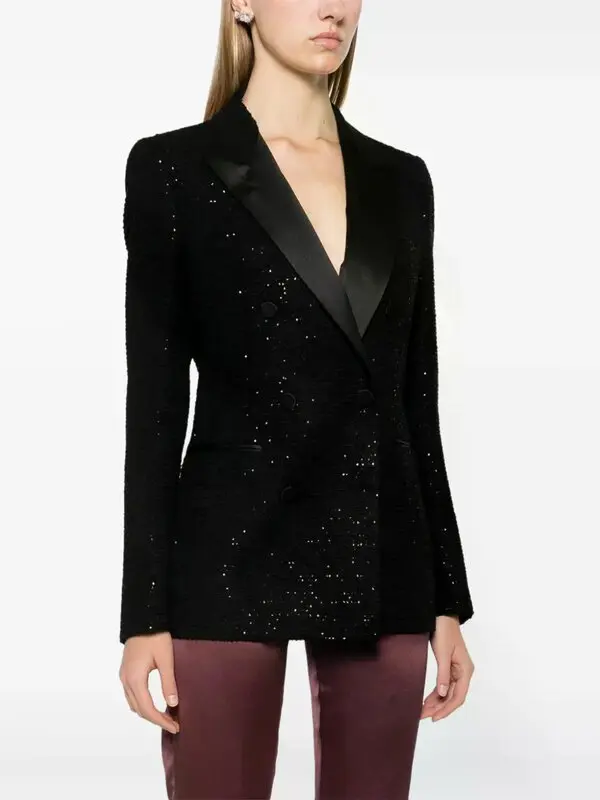 Tagliatore Sequin-embellished Bouclé Blazer