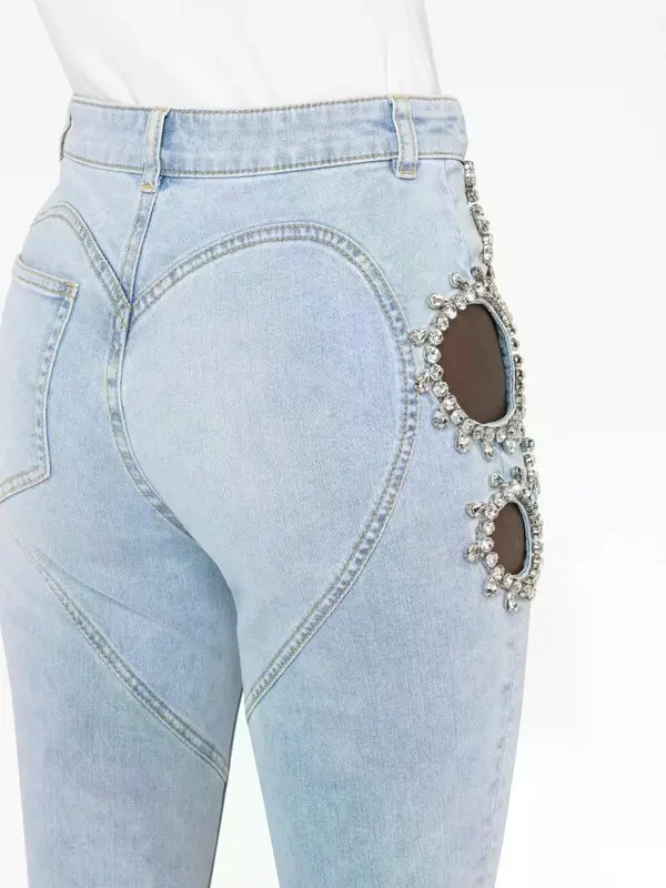AREA Crystal-embellished Jeans