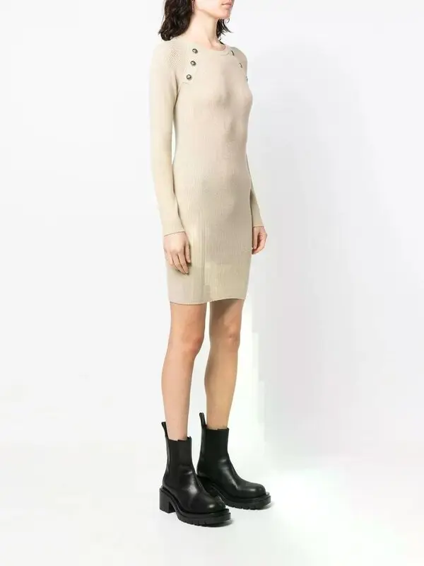 John Richmond Button-embellished Detail Dress