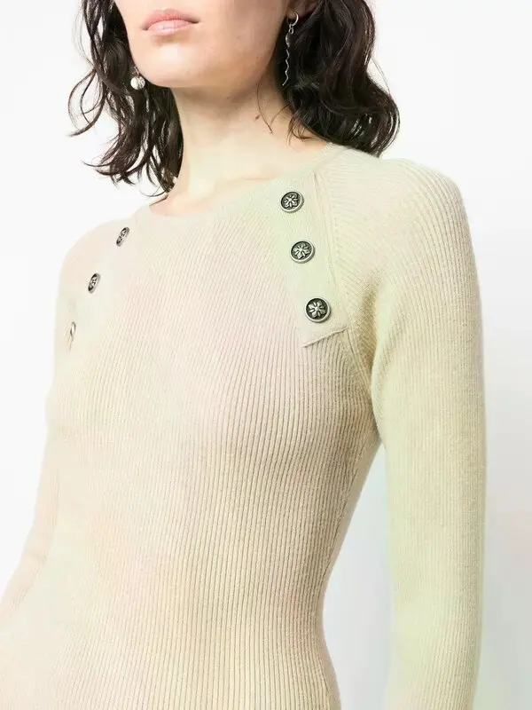 John Richmond Button-embellished Detail Dress