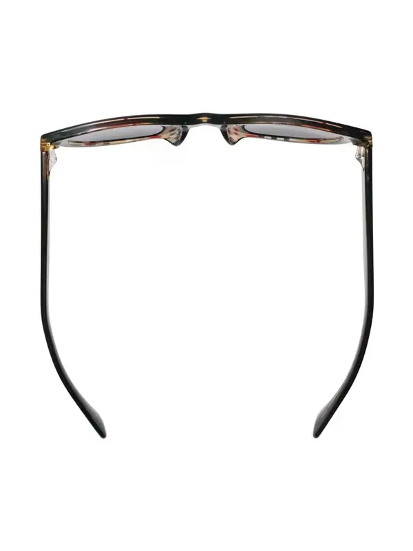 Burberry Acetate Round Frame Sunglasses - Black