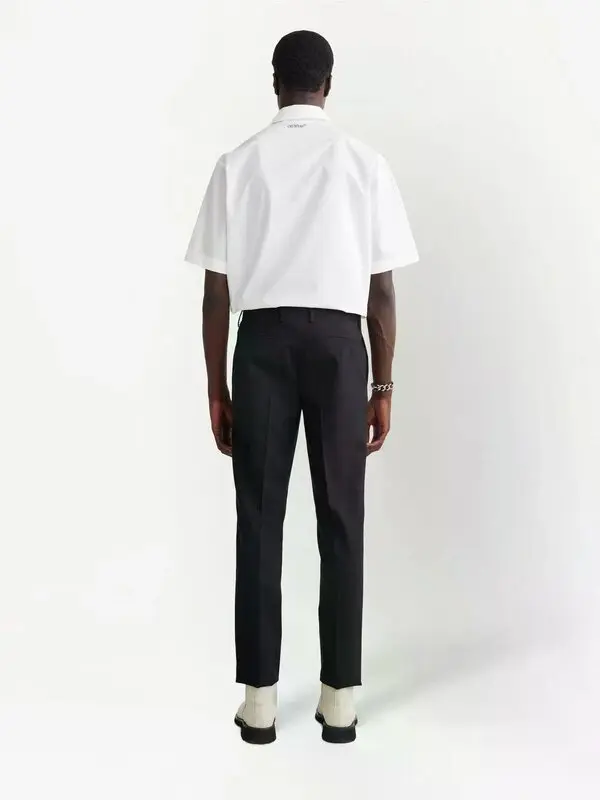 Off-White Corp Tailored Trousers In Virgin Wool