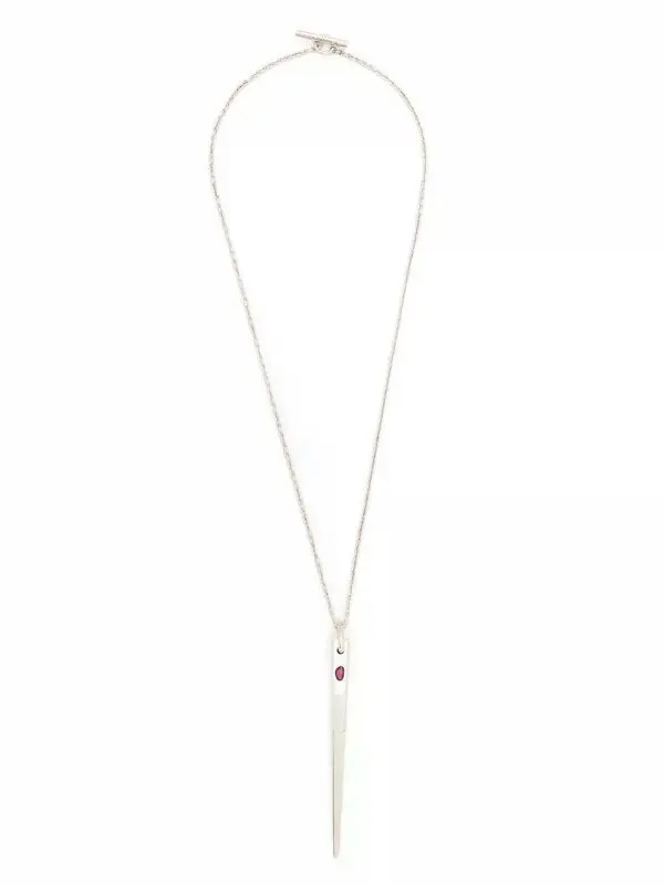 PARTS OF FOUR Sterling Spike Pendant Necklace With Ruby