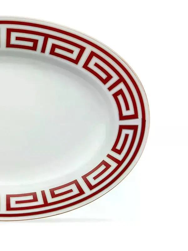 GINORI 1735 Labirinto Oval Serving Platter - Red