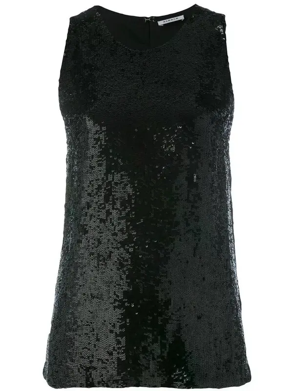 P.a.r.o.s.h Embellished Tank Top - Black
