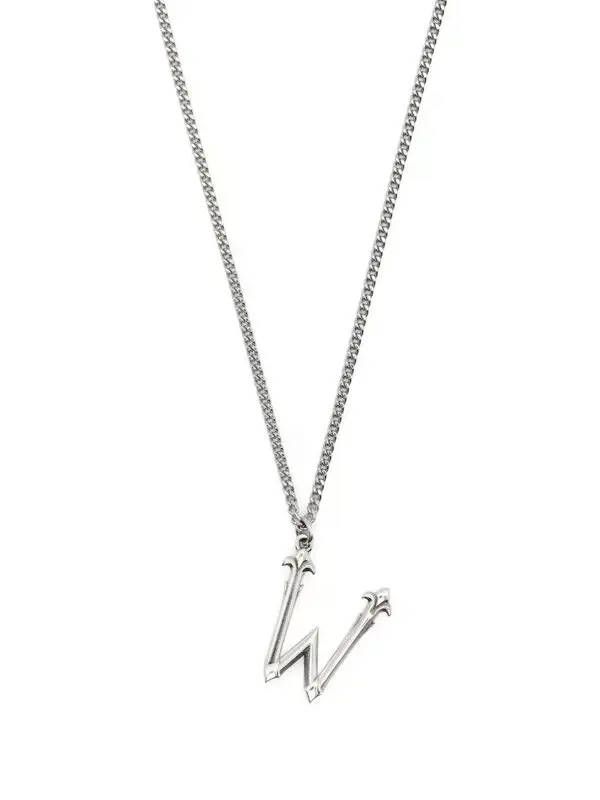 Emanuele Bicocchi Alphabet Pendant Necklace - Silver