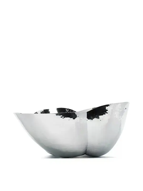 TOM DIXON Cloud Hammered Sculptural Bowl - Silver
