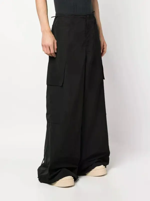 Palm Angels Monogram-embroidered Wide-leg Trousers