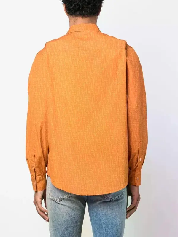 DIESEL® Logo-print Press-stud Fastening Shirt