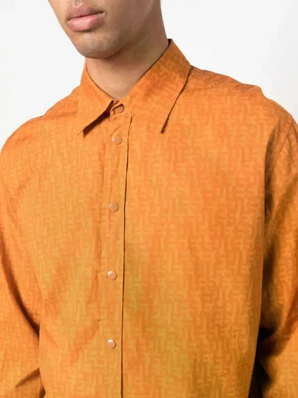DIESEL® Logo-print Press-stud Fastening Shirt