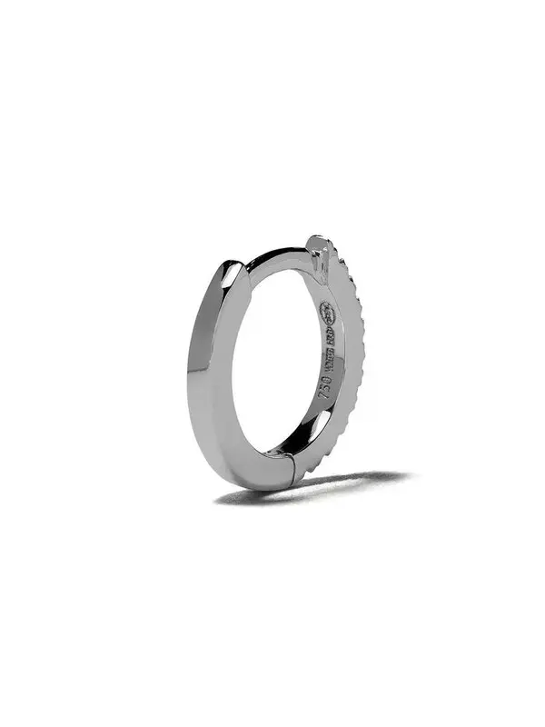 WE BY WHITEBIRD 18kt White Gold Diamond Hoop Earring