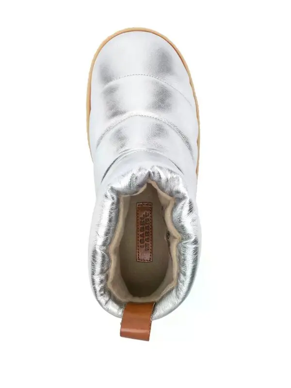 Isabel Marant Étoile Metallic Leather Ankle Boots