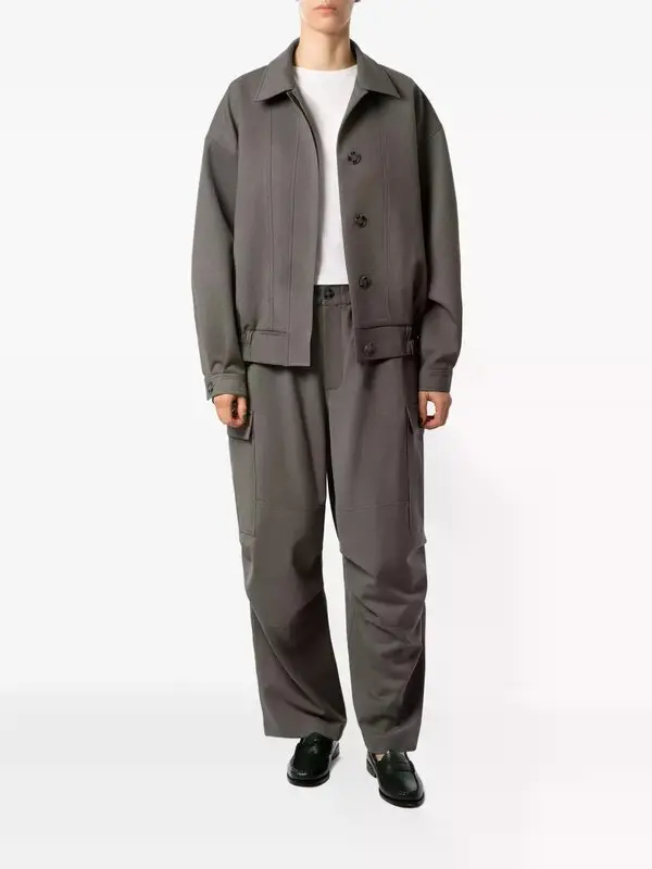 0711 TBILISI Zip-up Bomber Jacket - Grey