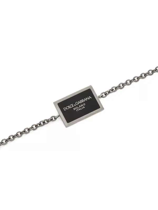 Dolce & Gabbana Logo Plaque Chain Bracelet