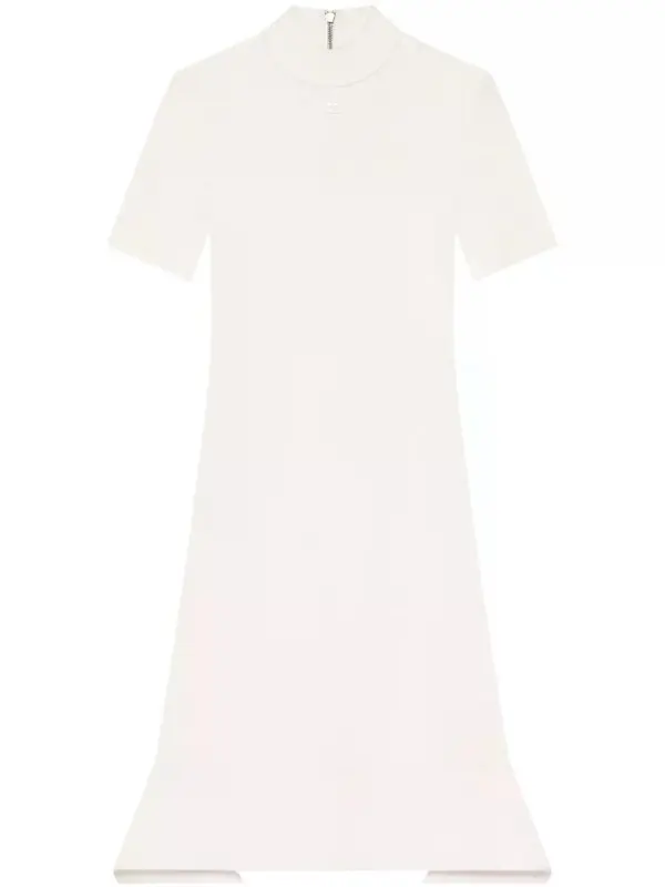 COURREGES Scuba Mini Dress - Neutrals