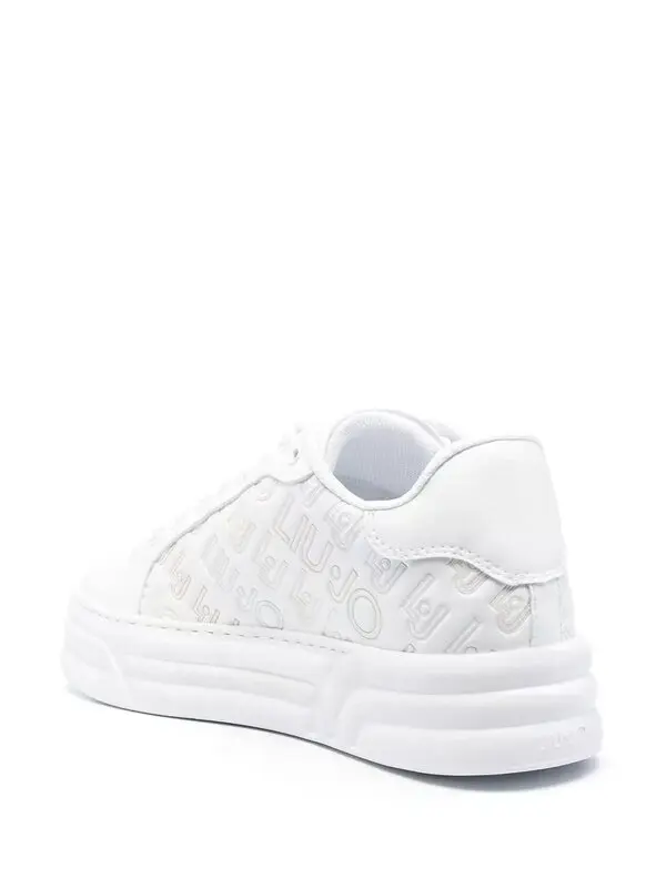 Liu Jo Calf Leather Logo Print Sneakers