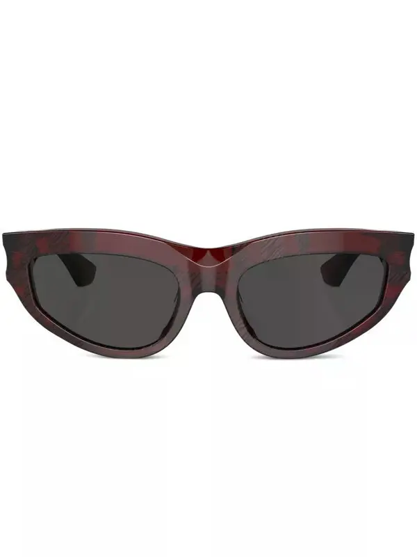 Burberry Checkered Cat-eye Sunglasses - Red