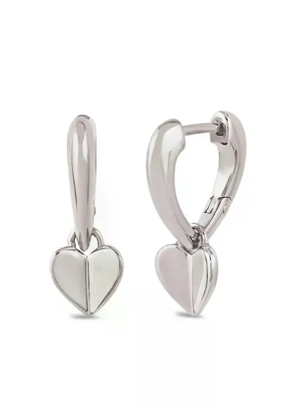 DINNY HALL Folded Heart Hoop Earrings