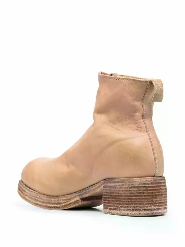 Guidi Grained Leather Round-toe Boots