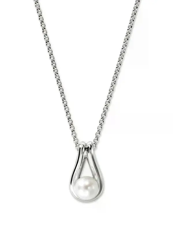 John Hardy Tone Pendant Necklace - Silver
