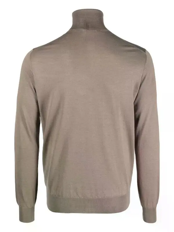 DELL'OGLIO Roll-neck Knit Jumper - Neutrals