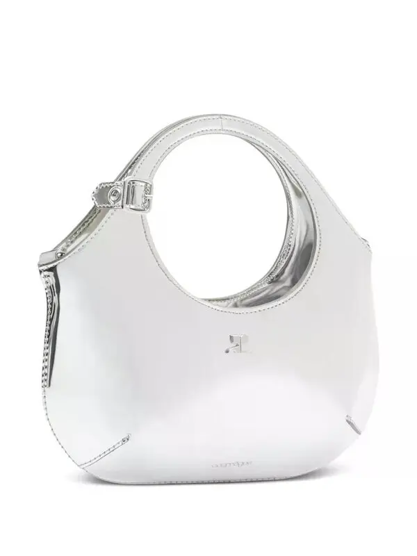 COURREGES Mini Holy Metallic-effect Tote Bag