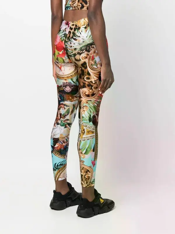 Philipp Plein Baroque Flowers Leggings
