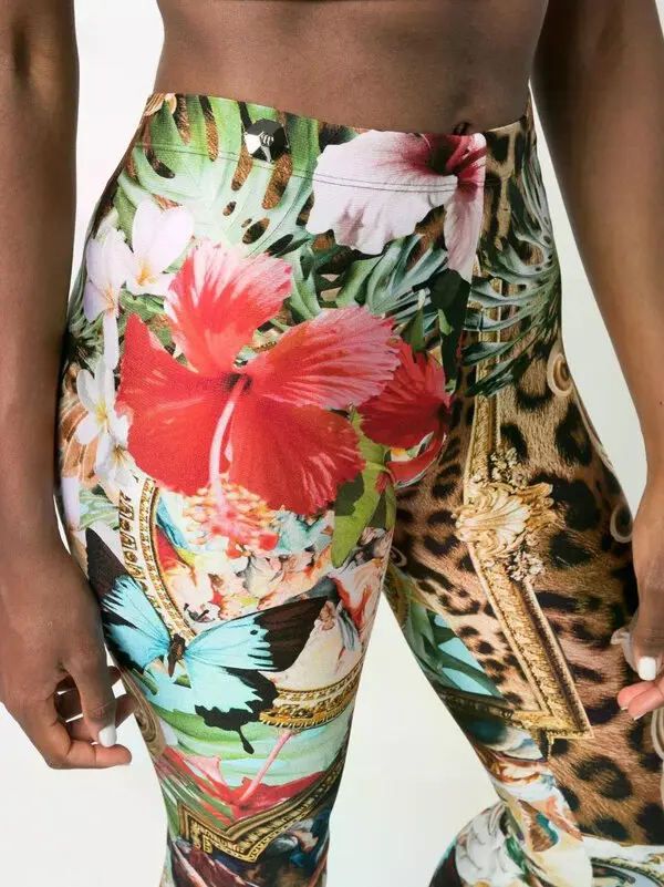 Philipp Plein Baroque Flowers Leggings