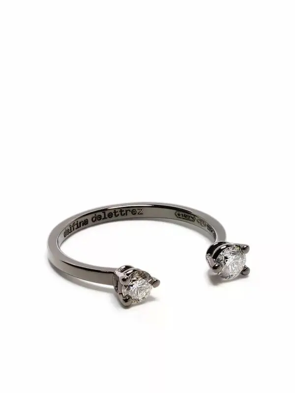 Delfina Delettrez 18kt Gold Dots Diamond Ring - Black