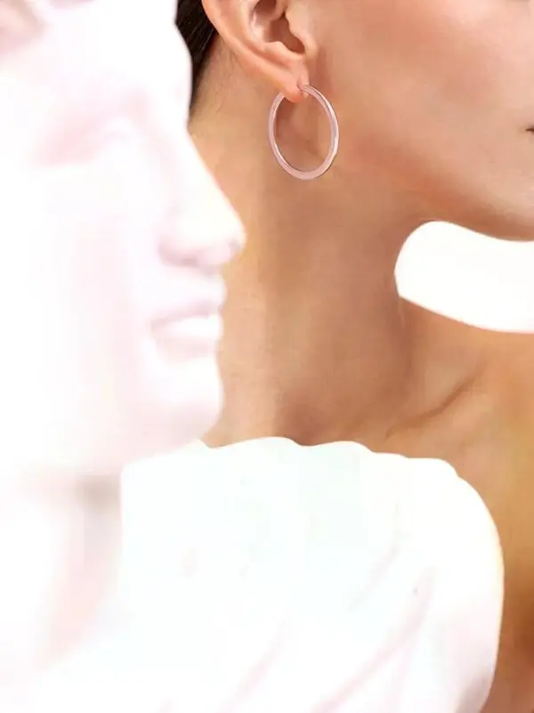 CADAR 18kt White Gold Hoop Earrings