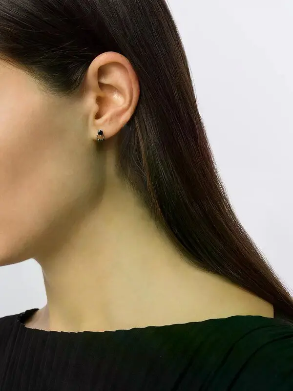 Delfina Delettrez 18kt White Gold Black Diamond Stud Earring