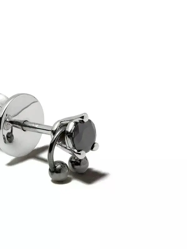 Delfina Delettrez 18kt White Gold Black Diamond Stud Earring
