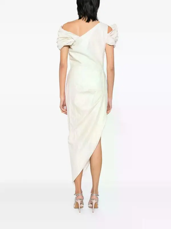 Maticevski Amber" Asymmetric Cocktail Dress - Neutrals