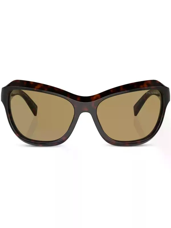 Prada Pilot Sunglasses With Tortoiseshell Detailing - Brown