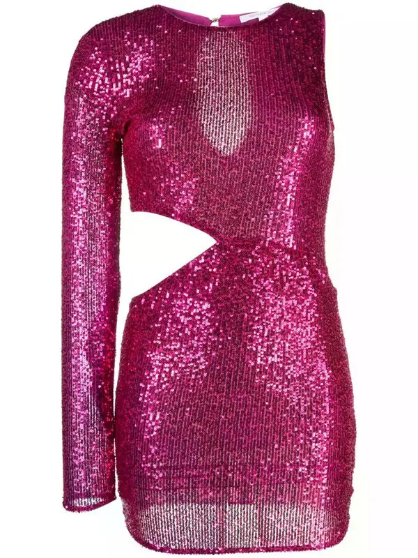 Patrizia Pepe Sequin Cut-out Mini Dress - Pink