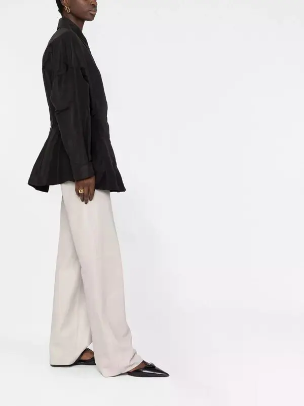 Valentino Garavani Gathered Detail Faille Shirt Jacket