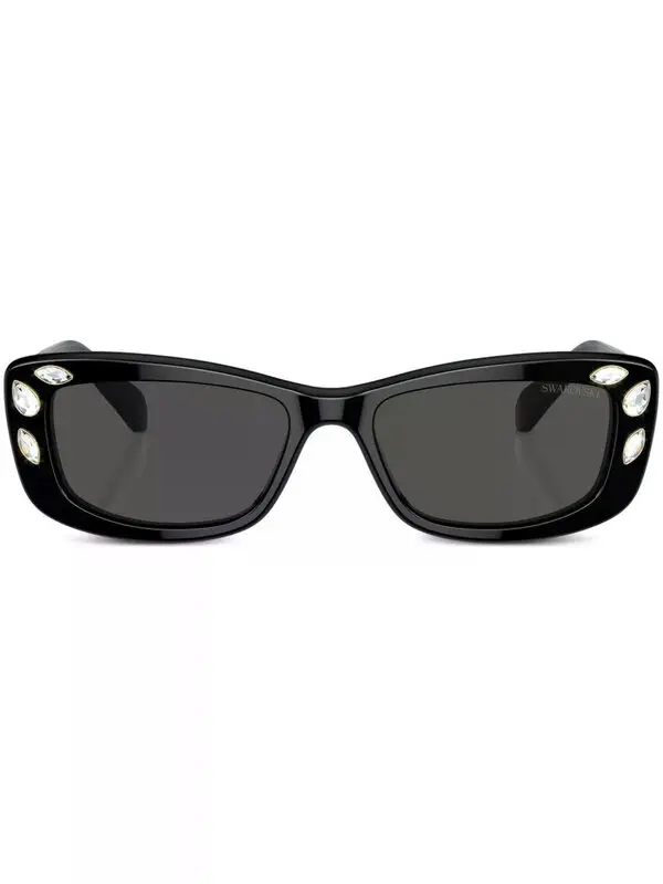 SWAROVSKI Crystal-embellished Rectangle-frame Sunglasses