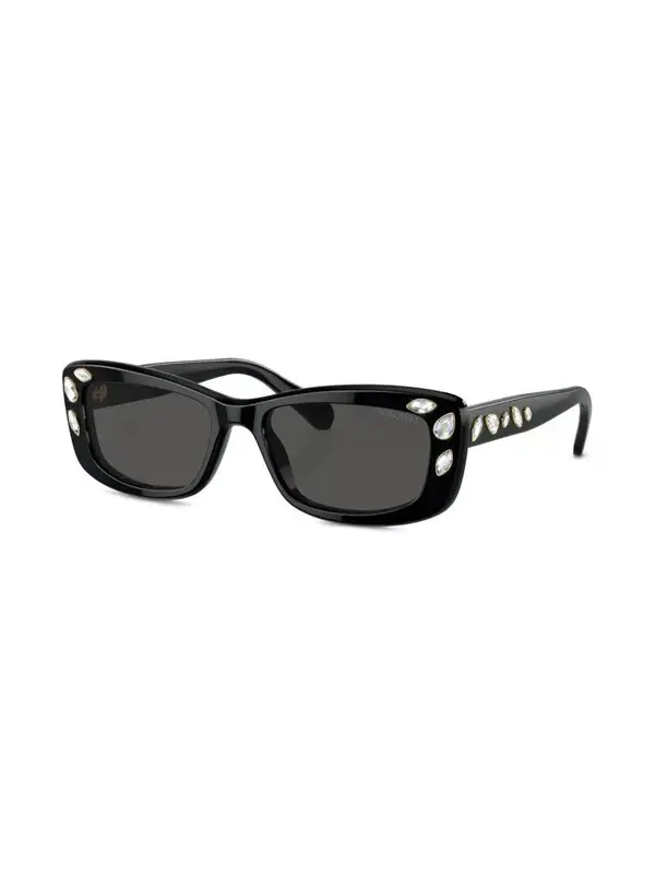 SWAROVSKI Crystal-embellished Rectangle-frame Sunglasses