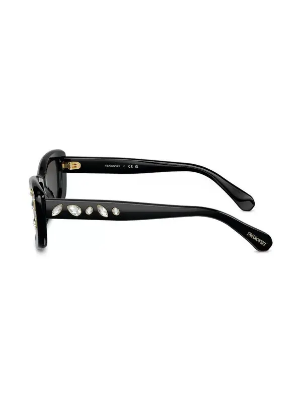 SWAROVSKI Crystal-embellished Rectangle-frame Sunglasses