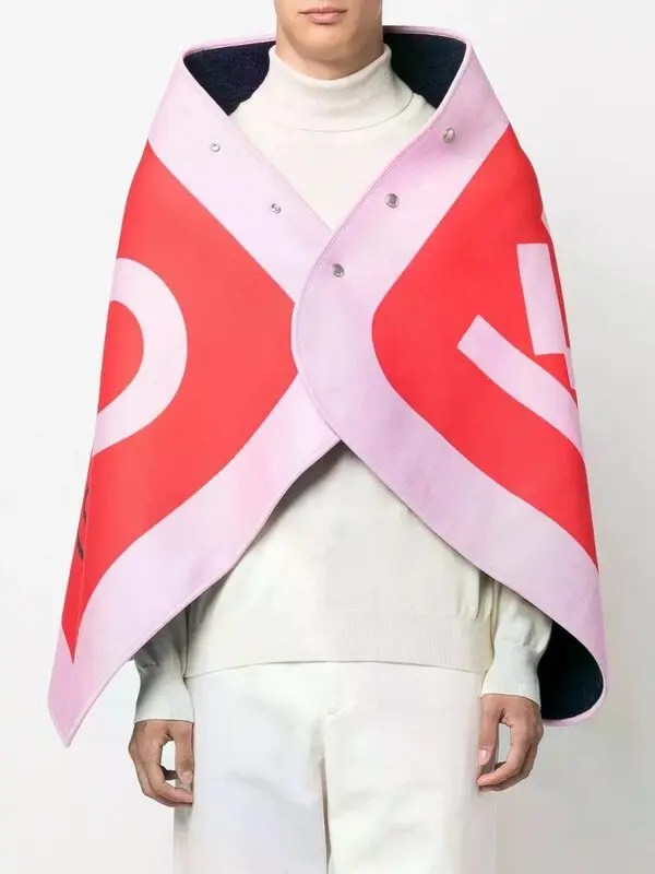 Kenzo Logo-print Detail Cape Scarf