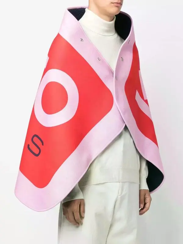 Kenzo Logo-print Detail Cape Scarf