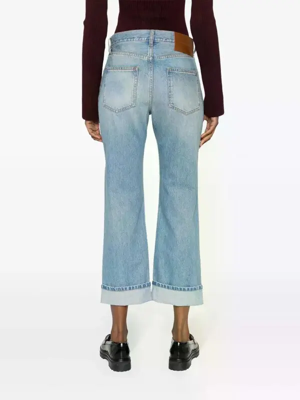 Victoria Beckham Straight Leg Cropped Jeans